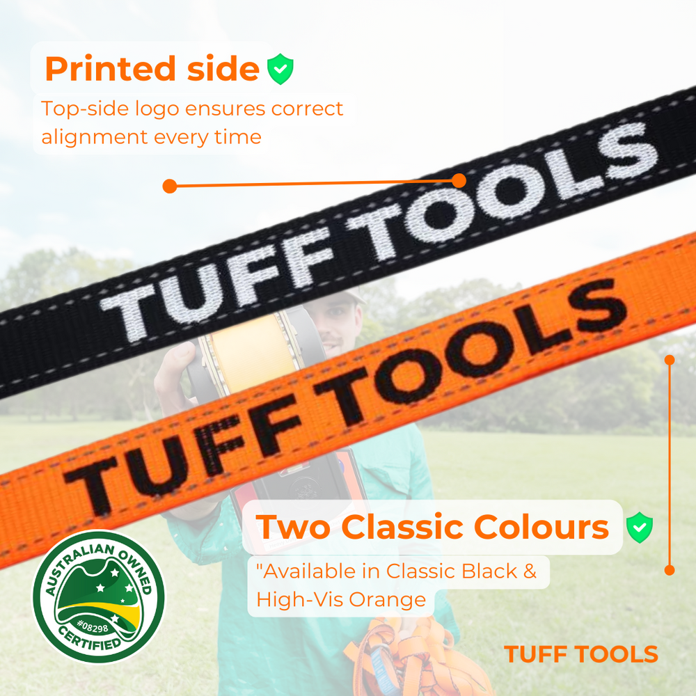 Soft Shackle Strap 30cm Pair - Orange