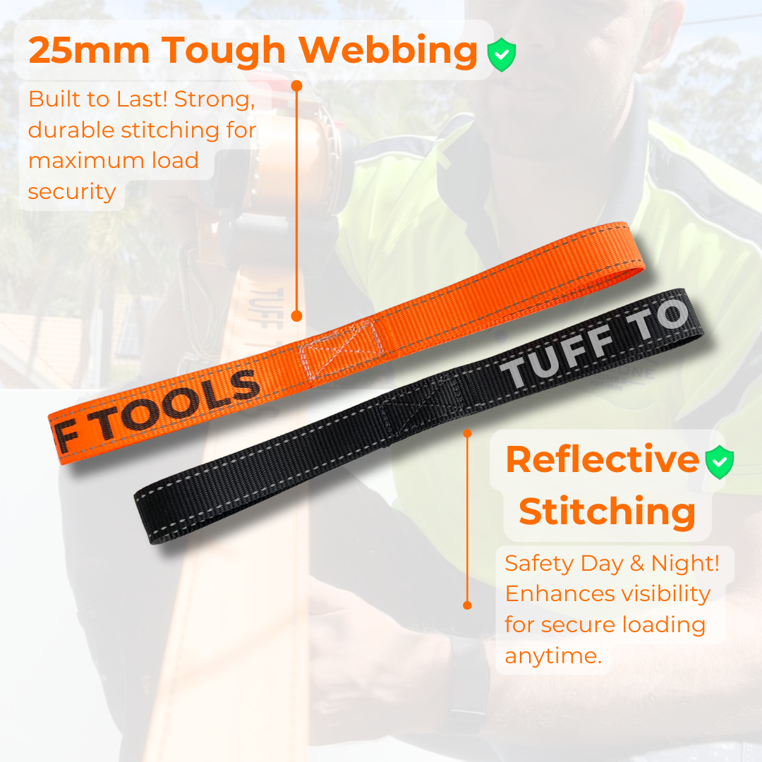 Soft Shackle Strap 30cm Pair - Orange