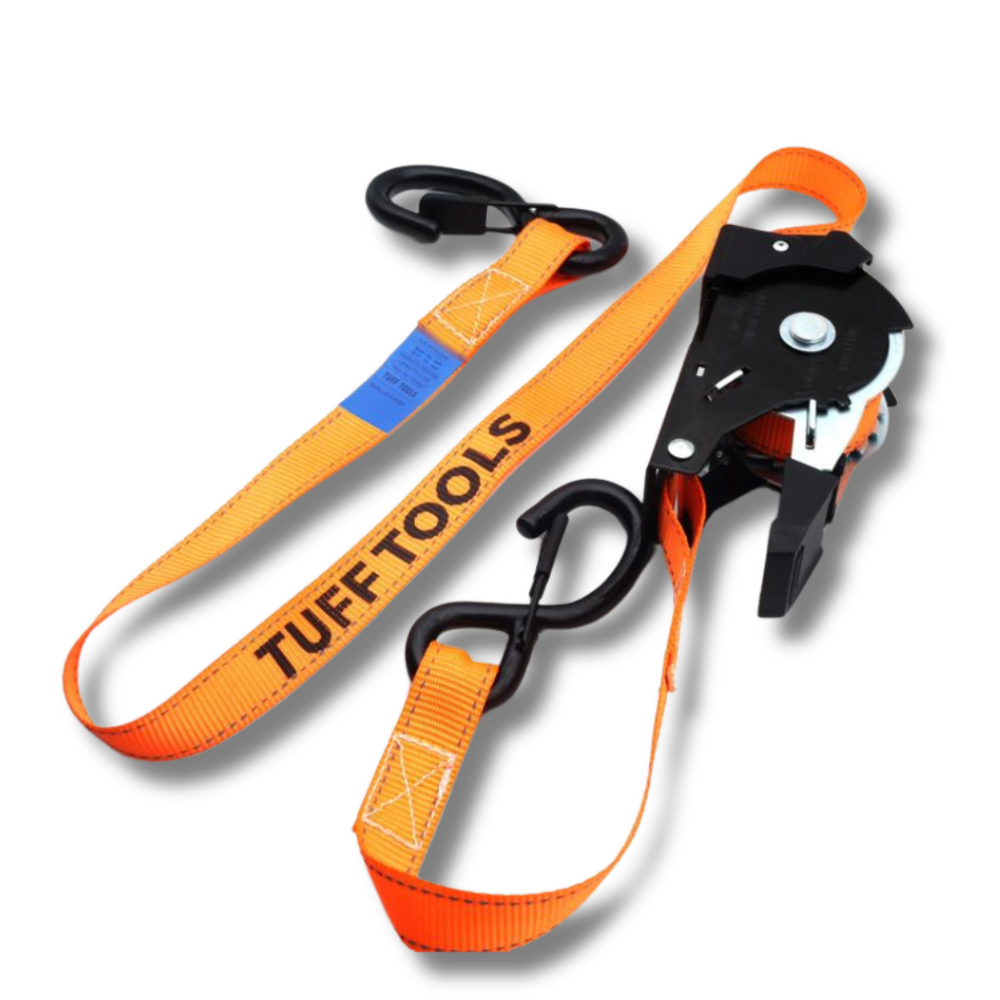 Retractable Ratchet Strap - 3.5M x 25mm (Orange)
